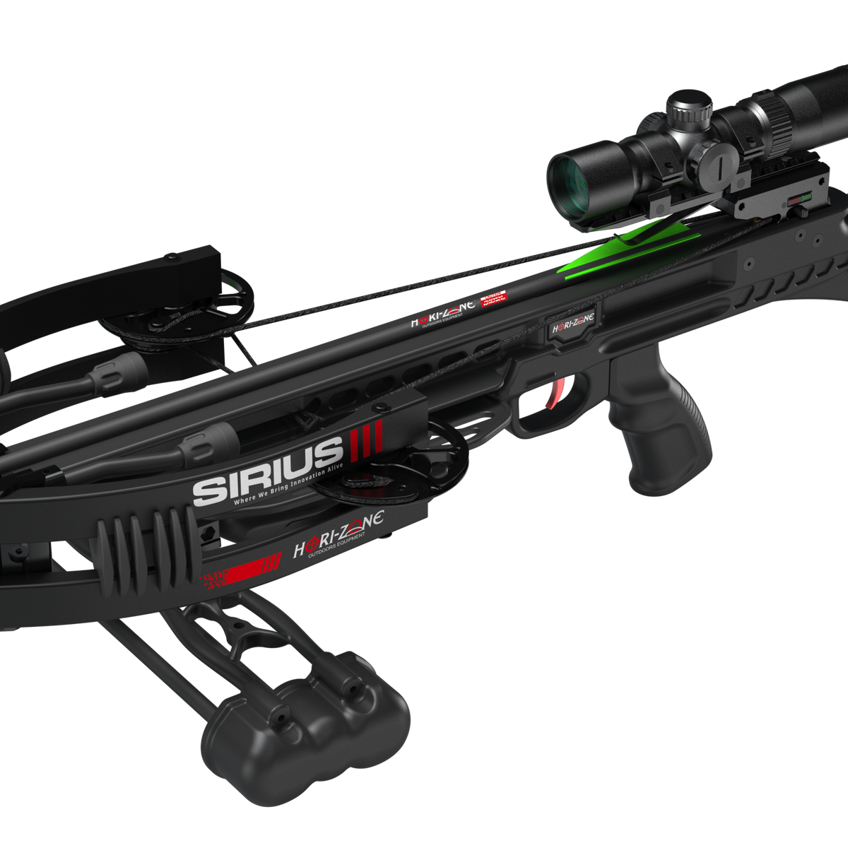 Hori-Zone Sirius 3 195lb Compound Crossbow Deluxe Kit - Black ...