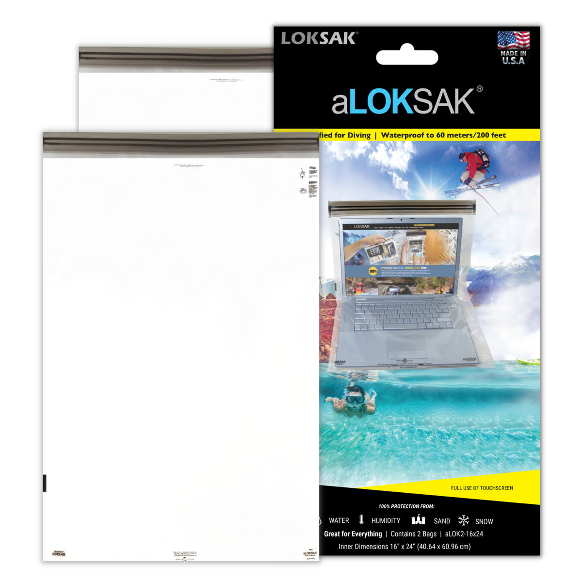 Loksak Aloksak 16x24 Inch Waterproof Storage Bag - 2 Pack – Preppers ...