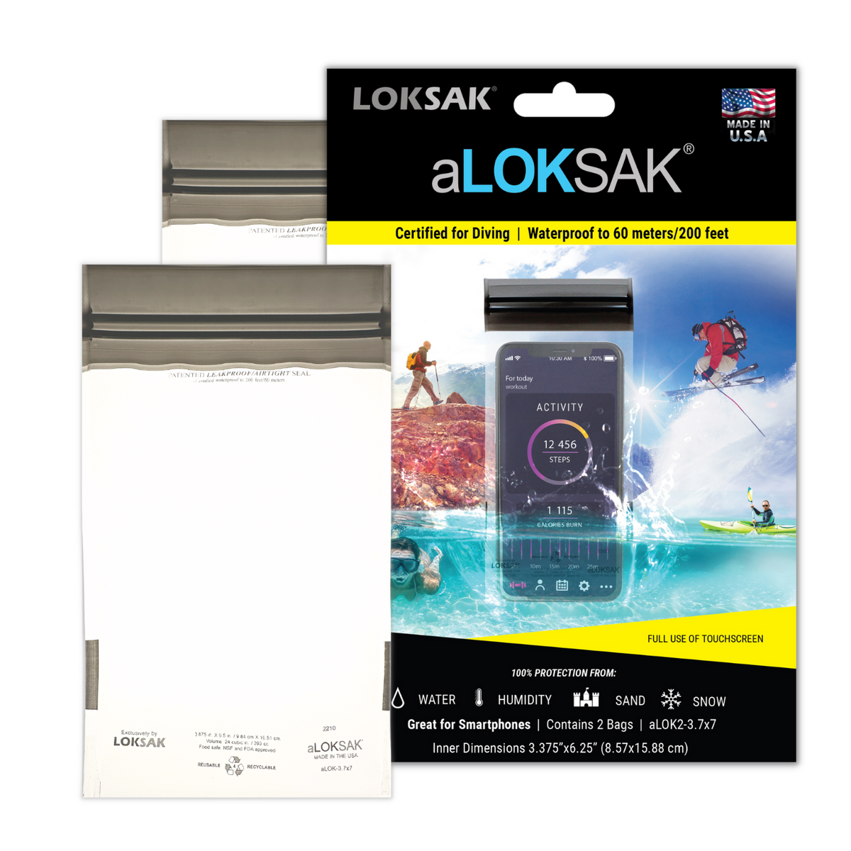 Loksak Aloksak 3.75x7 Inch Waterproof Storage Bag - 2 Pack – Preppers ...