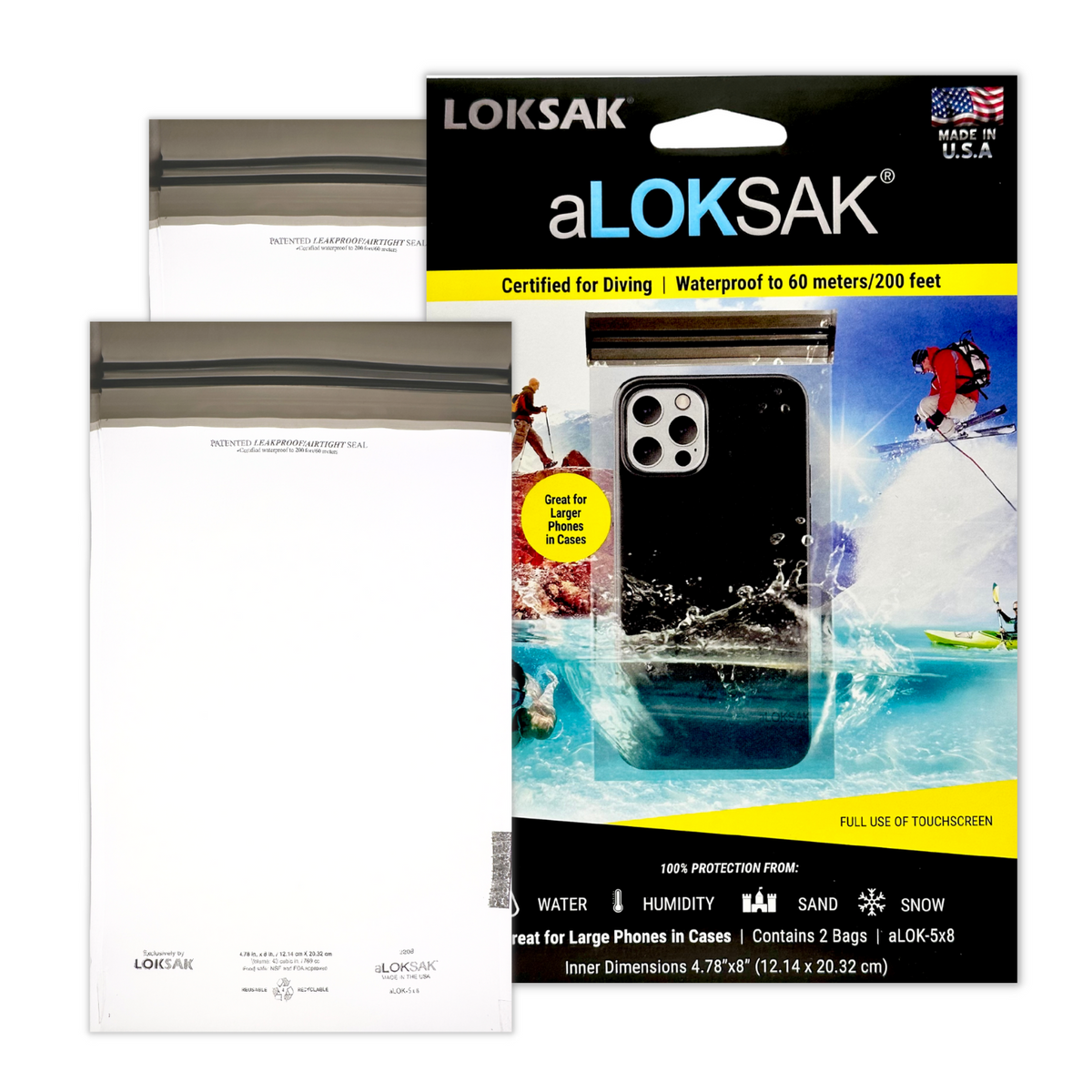 Loksak Aloksak 5x8 Inch Waterproof Storage Bag - 2 Pack – Preppers Shop UK