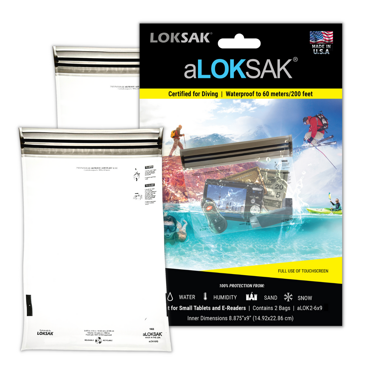 Loksak Aloksak 6x9 Inch Waterproof Storage Bag - 2 Pack – Preppers Shop UK