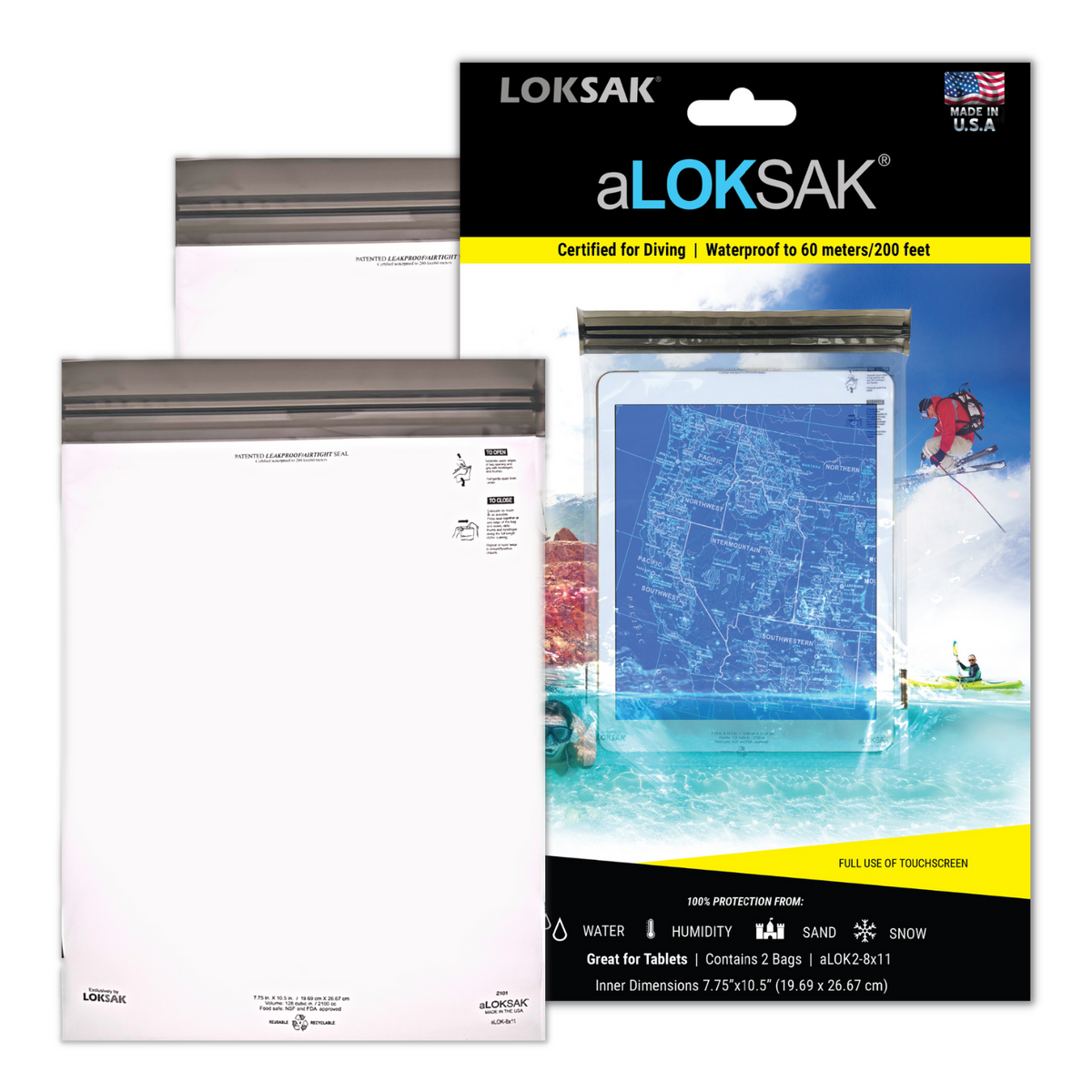 Loksak Aloksak 8x11 Inch Waterproof Storage Bag - 2 Pack – Preppers Shop UK
