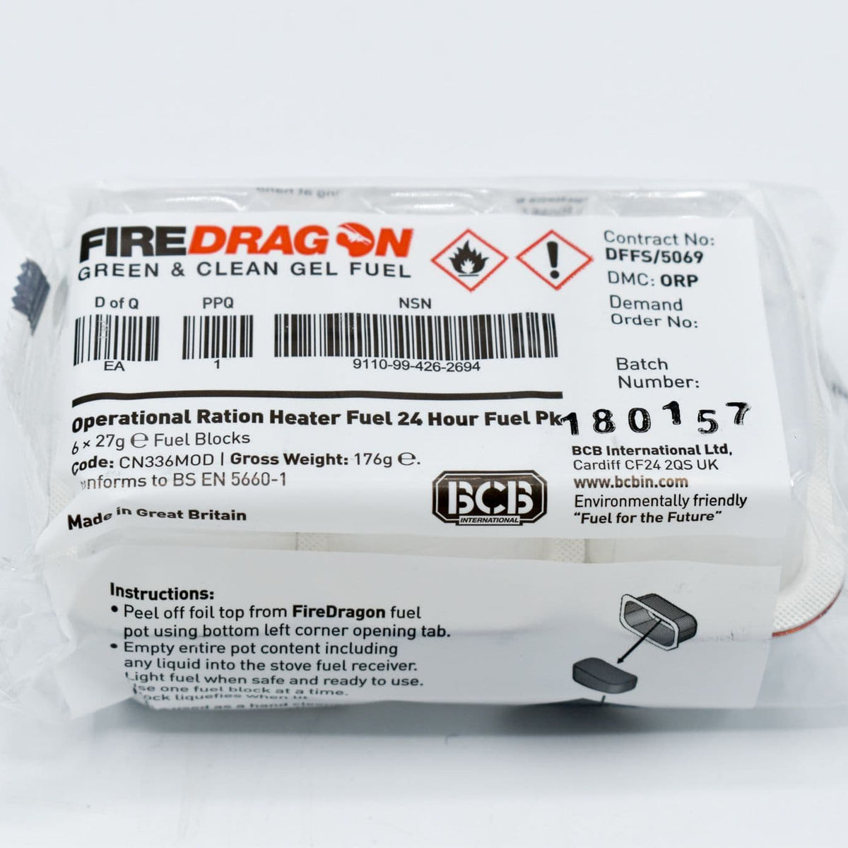 BCB Fire Dragon Solid Fuel Gel Tabs x 6 – Preppers Shop UK