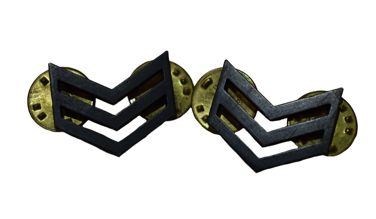 British Military Black Chevron Sergeant Pins - Pair – Preppers Shop UK