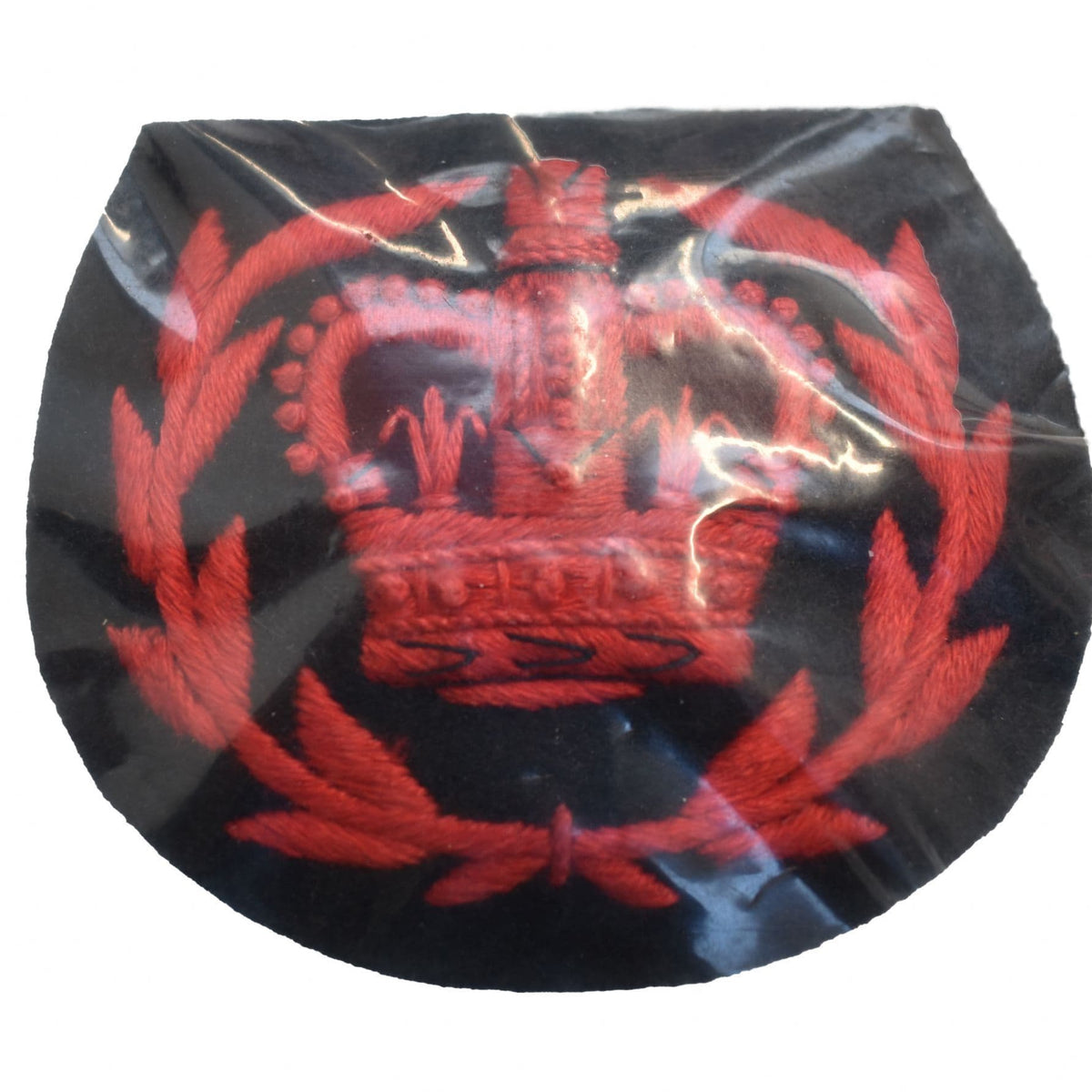 British Military Crown in Wreath Patch - Red on Black – Preppers Shop UK