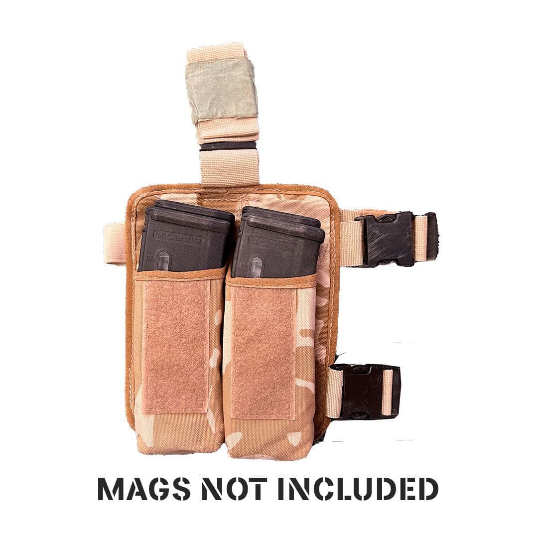 British Military Desert DPM Drop Leg 556 Double Mag Ammo Pouch ...