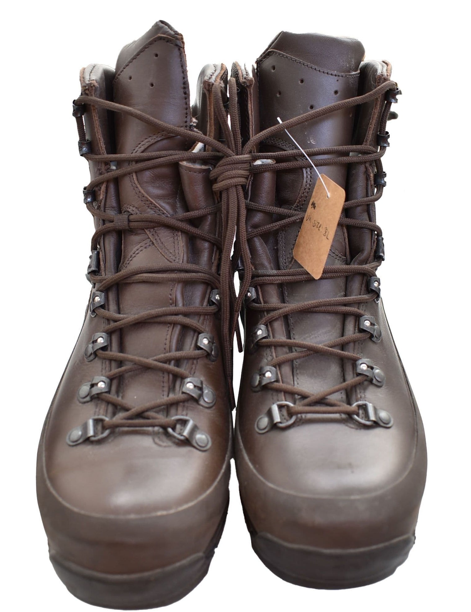 British Military Iturri Cold Wet Weather Brown Leather Combat Boots ...