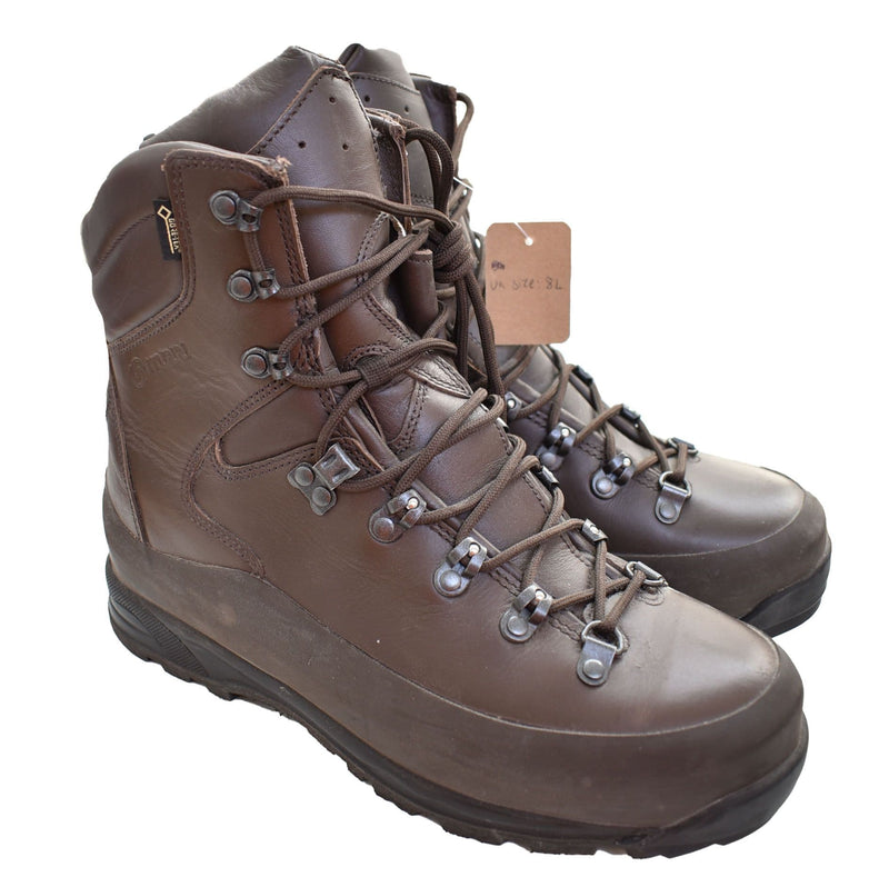 British Military Iturri Cold Wet Weather Brown Leather Combat Boots ...