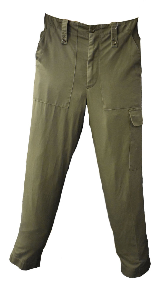 British Military Lightweight Olive Green General Service Work Trousers ...