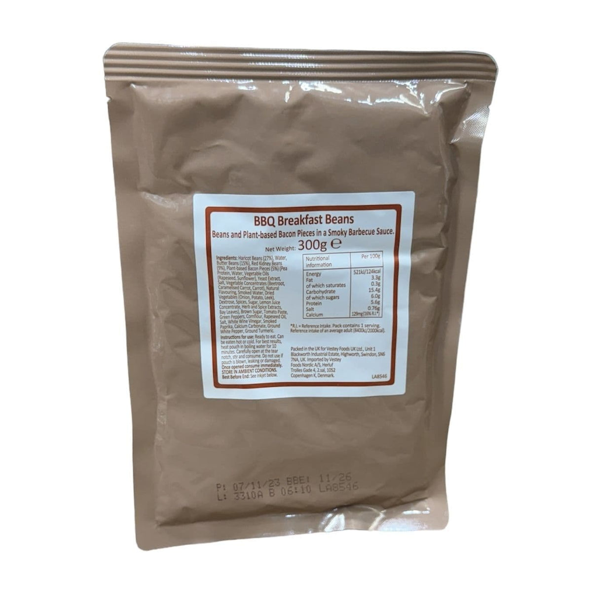 British Military Ration Main Meal Pouch - BBQ Breakfast Beans 300g ...