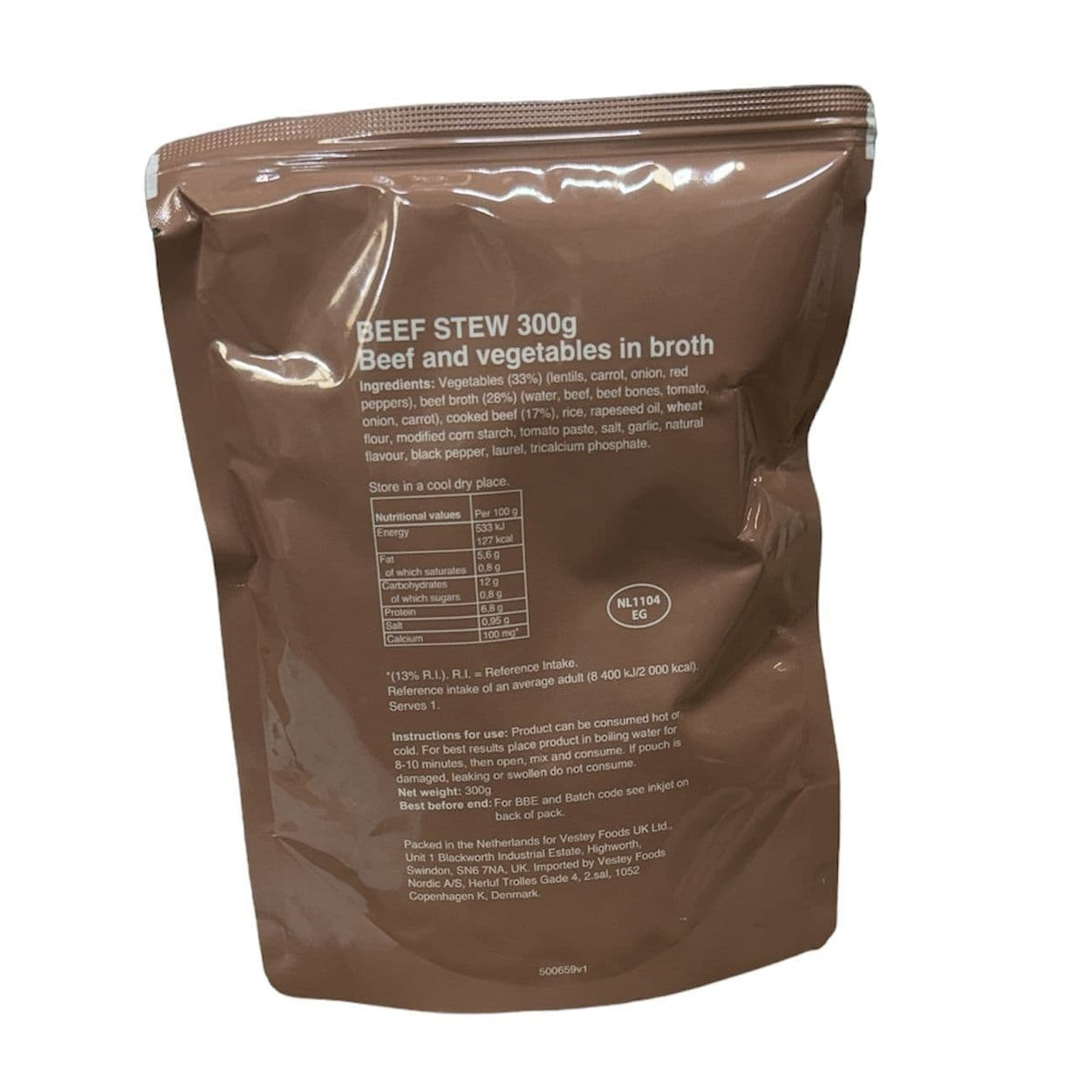 British Military Ration Main Meal Pouch - Beef Stew 300g – Preppers Shop UK