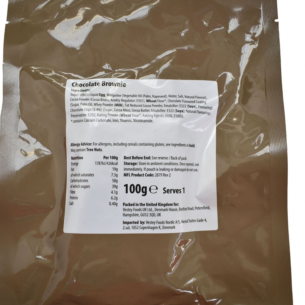 British Military Ration Main Meal Pouch - Chocolate Brownie 100g ...