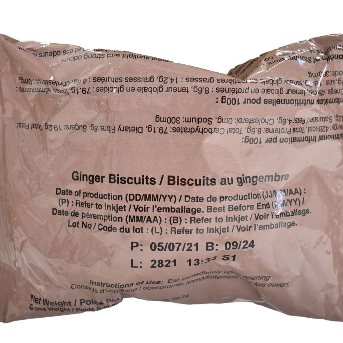 British Military Ration Pack Accessory - Ginger Biscuits 50g – Preppers ...