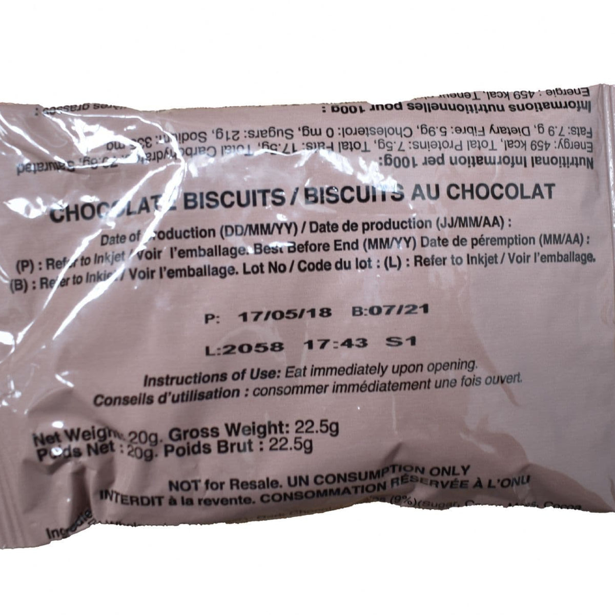 British Military Ration Pack Meal Pouch - Chocolate Biscuits – Preppers ...