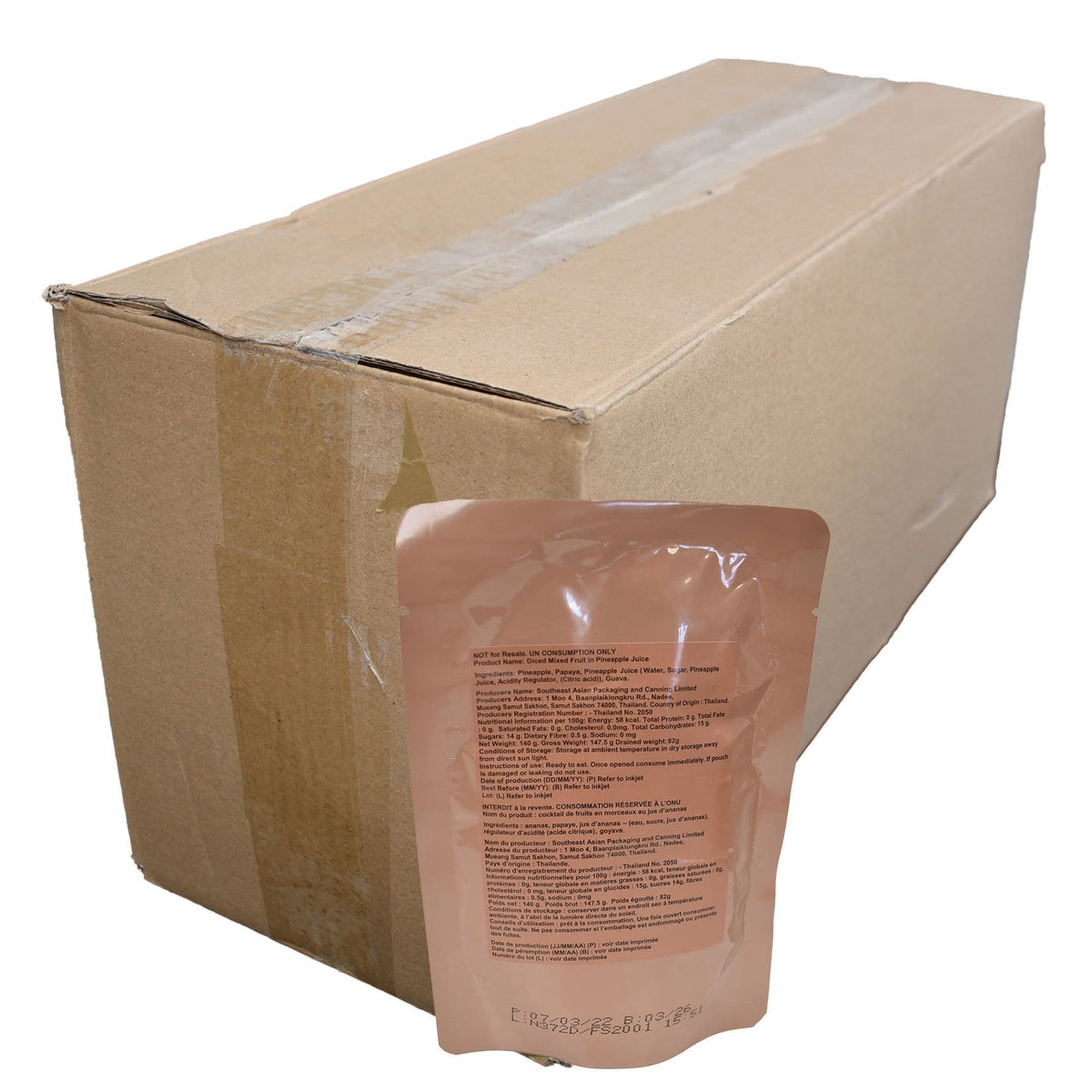 BULK BUY British Army Ration Pack Meal Pouch - Diced Mixed Fruit In Pi ...