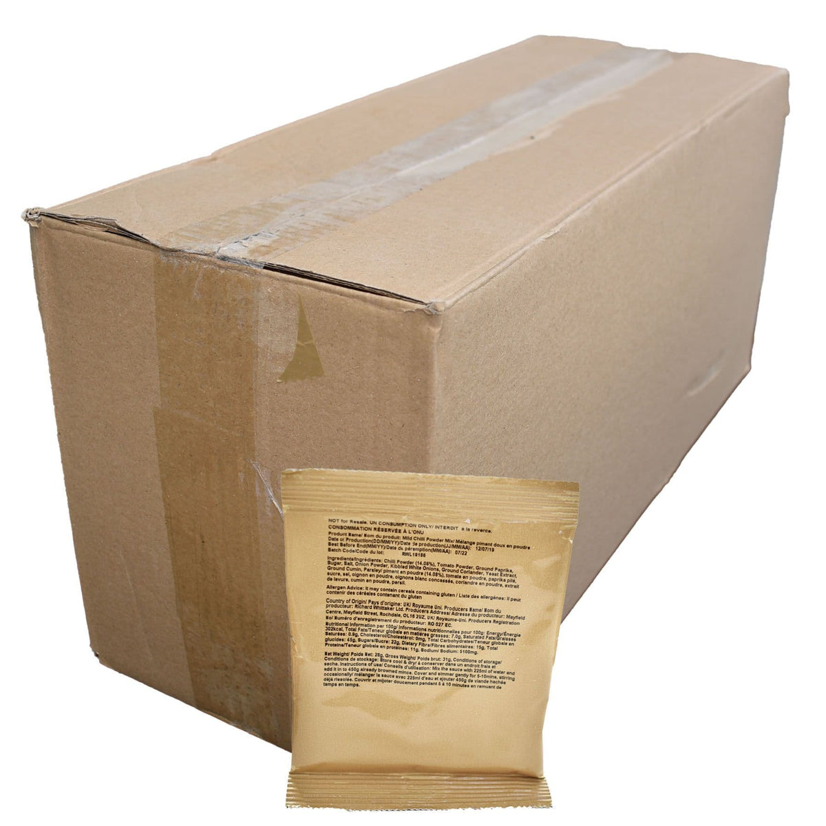 Bulk Buy - British Military 28g Mild Chilli Powder Mix - 250 Sachets ...