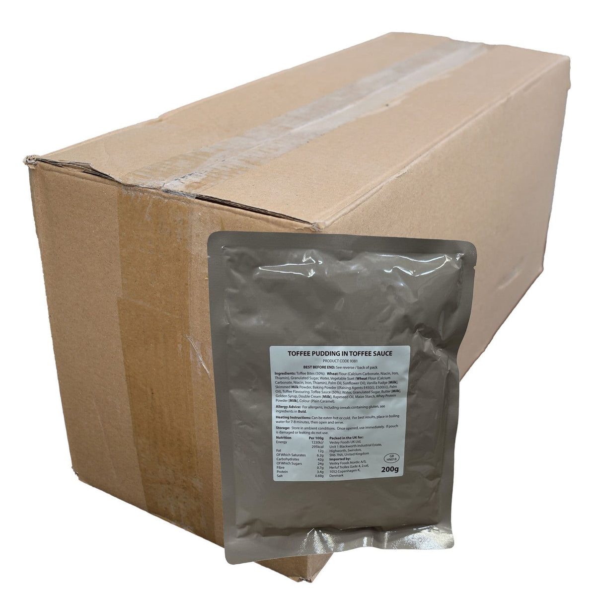 BULK BUY - British Military Ration Main Meal Pouch - Toffee Pudding In ...