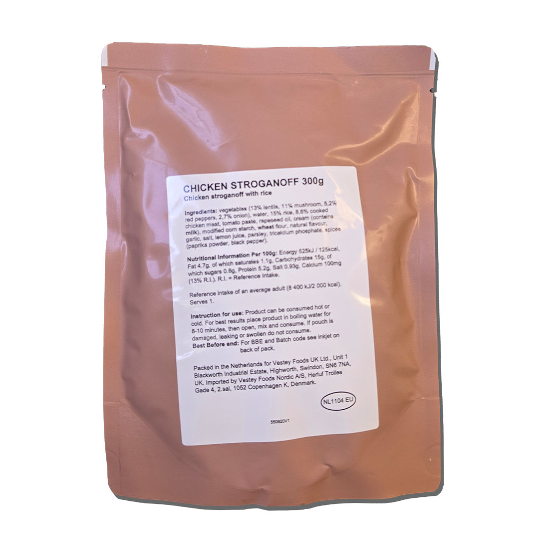 British Military Ration Main Meal Pouch - Chicken Stroganoff 300g ...