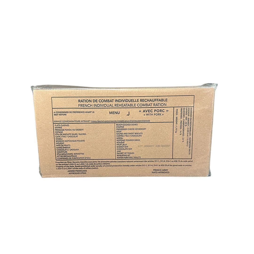 French Military 24 Hour RCIR MRE Ration Pack – Preppers Shop UK
