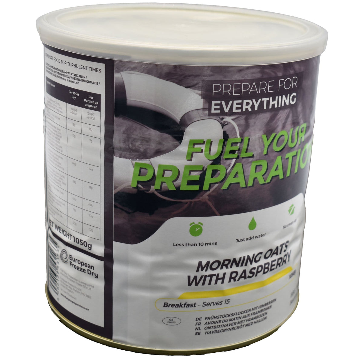 Fuel Your Preparation Freeze Dried Food Ration Meal Tin - Morning Oats ...