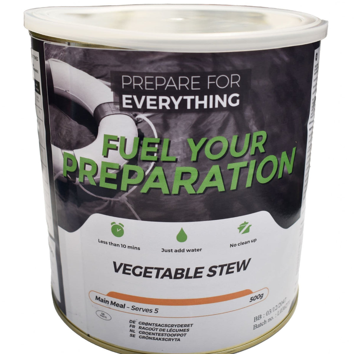 Fuel Your Preparation Freeze Dried Food Ration Meal Tin - Vegan Vegeta ...