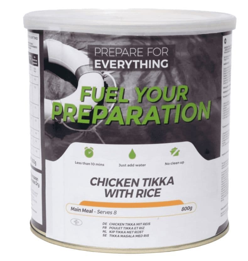 Fuel Your Preparation Freeze Dried Ration Meal Tin - Chicken Tikka With ...