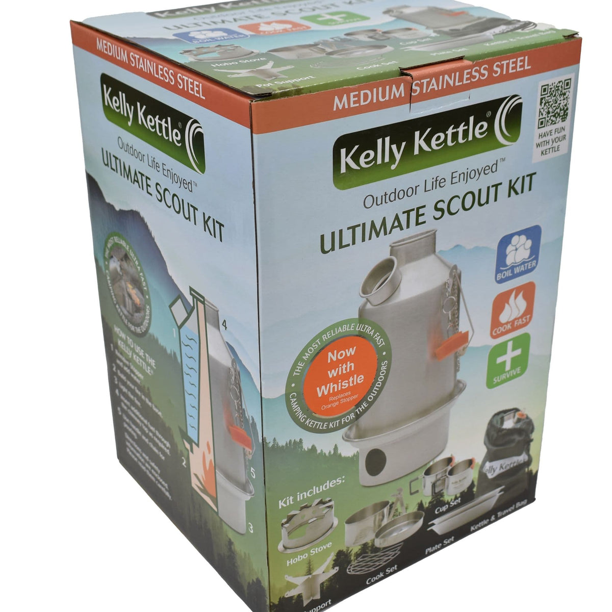 Kelly Kettle Ultimate Scout Kit Medium Stainless Steel – Preppers Shop UK