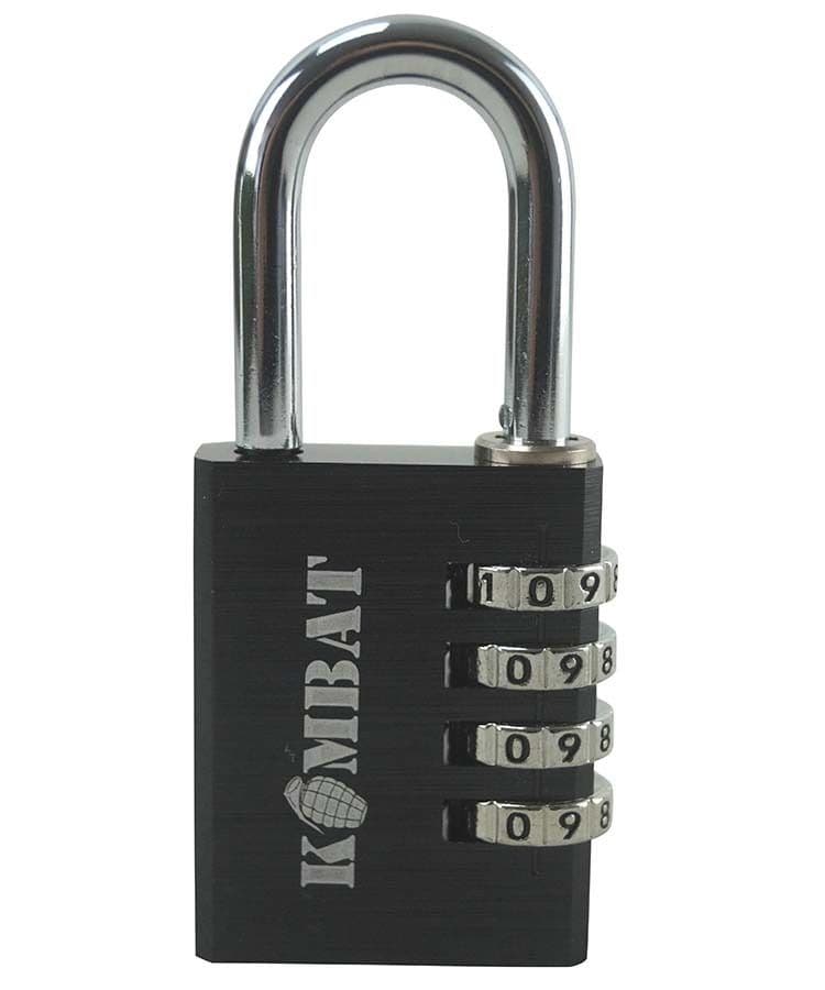 Kombat UK 40mm Combination Padlock - Black | Preppers Shop UK