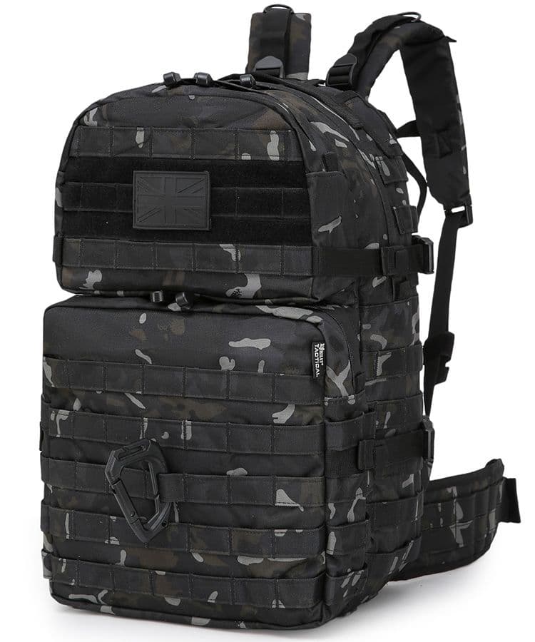 Kombat UK Medium Molle Assault Pack - 40 Litre Capacity, BTP Black ...