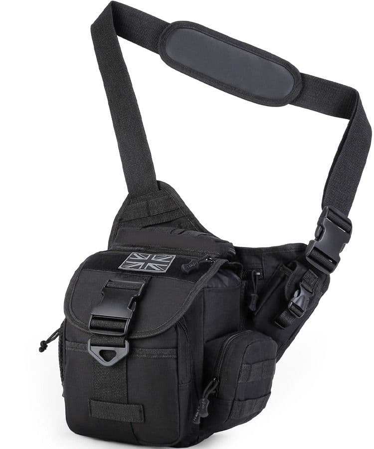 Kombat UK Multifunctional Sling Bag - Black | Preppers Shop UK