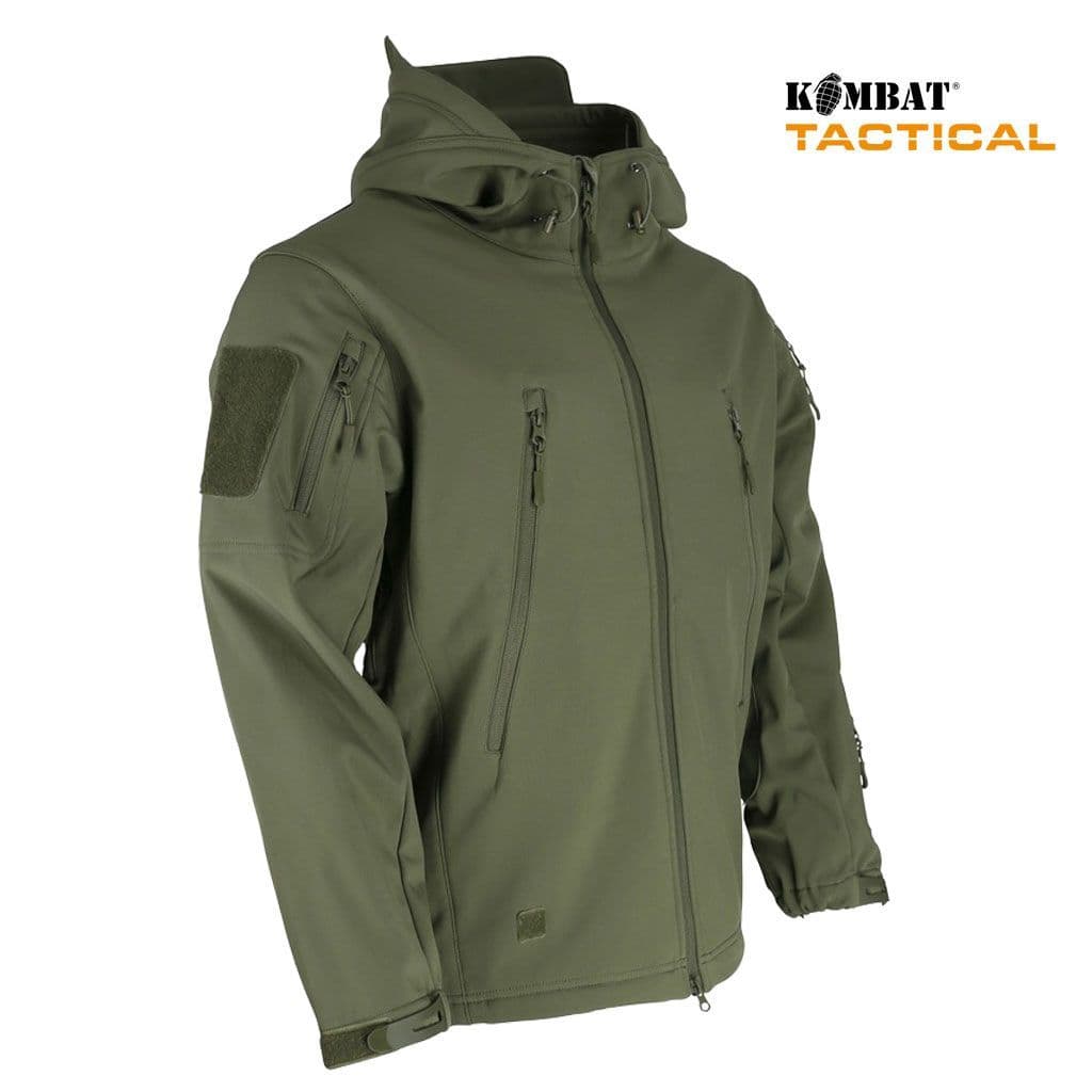 Kombat UK Patriot Tactical Soft Shell Jacket in Olive Green – Preppers ...