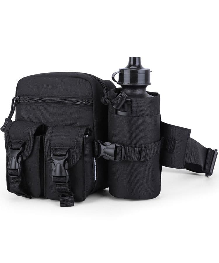 Kombat UK Pioneer Waist Bag With Bottle Holder - Black | Preppers Shop UK