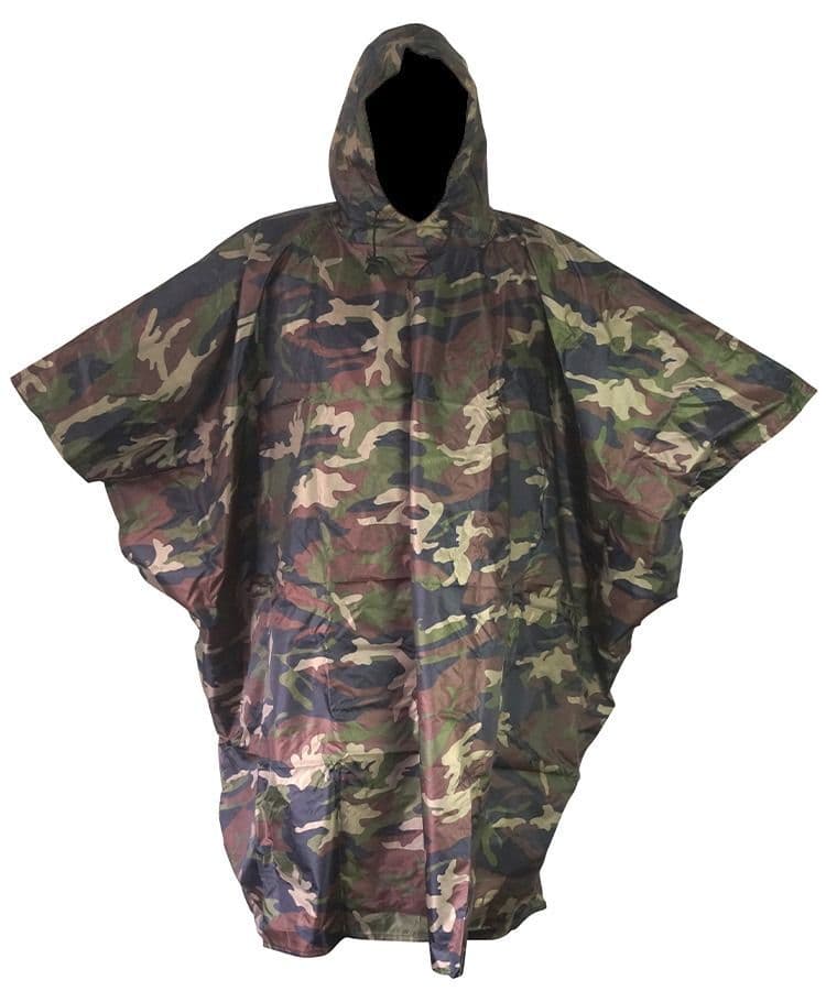 Kombat UK Ranger Poncho - US Woodland – Preppers Shop UK
