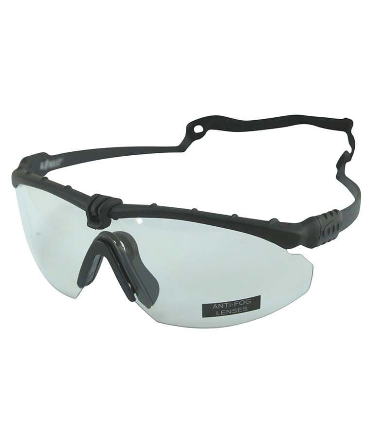 Kombat UK Ranger Tactical Glasses with Clear Lenses - Black Frame ...