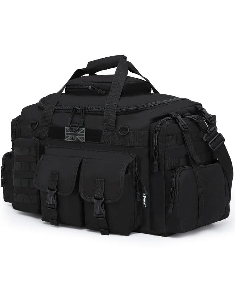 Kombat UK Saxon 50 Litre Capacity Holdall Bag - Black | Preppers Shop UK