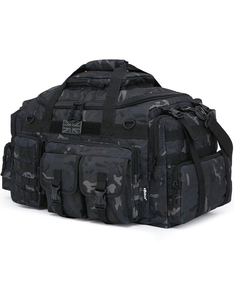 Kombat UK Saxon 65 Litre Tactical Holdall Bag - BTP Black | Preppers ...