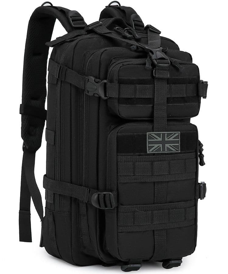 Kombat UK Stealth Pack 25 Litre Tactical Backpack - Black | Preppers ...
