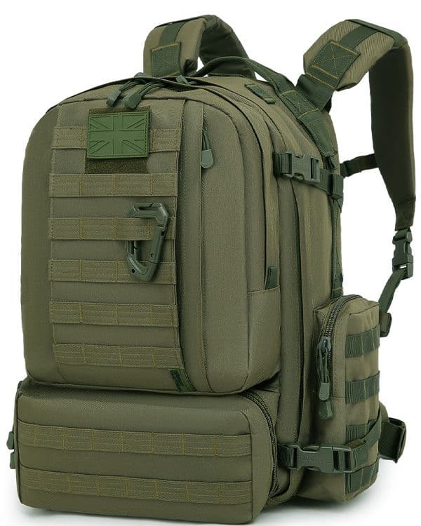 Kombat UK Viking Patrol Pack 60-Litre Tactical Backpack - Olive Green ...