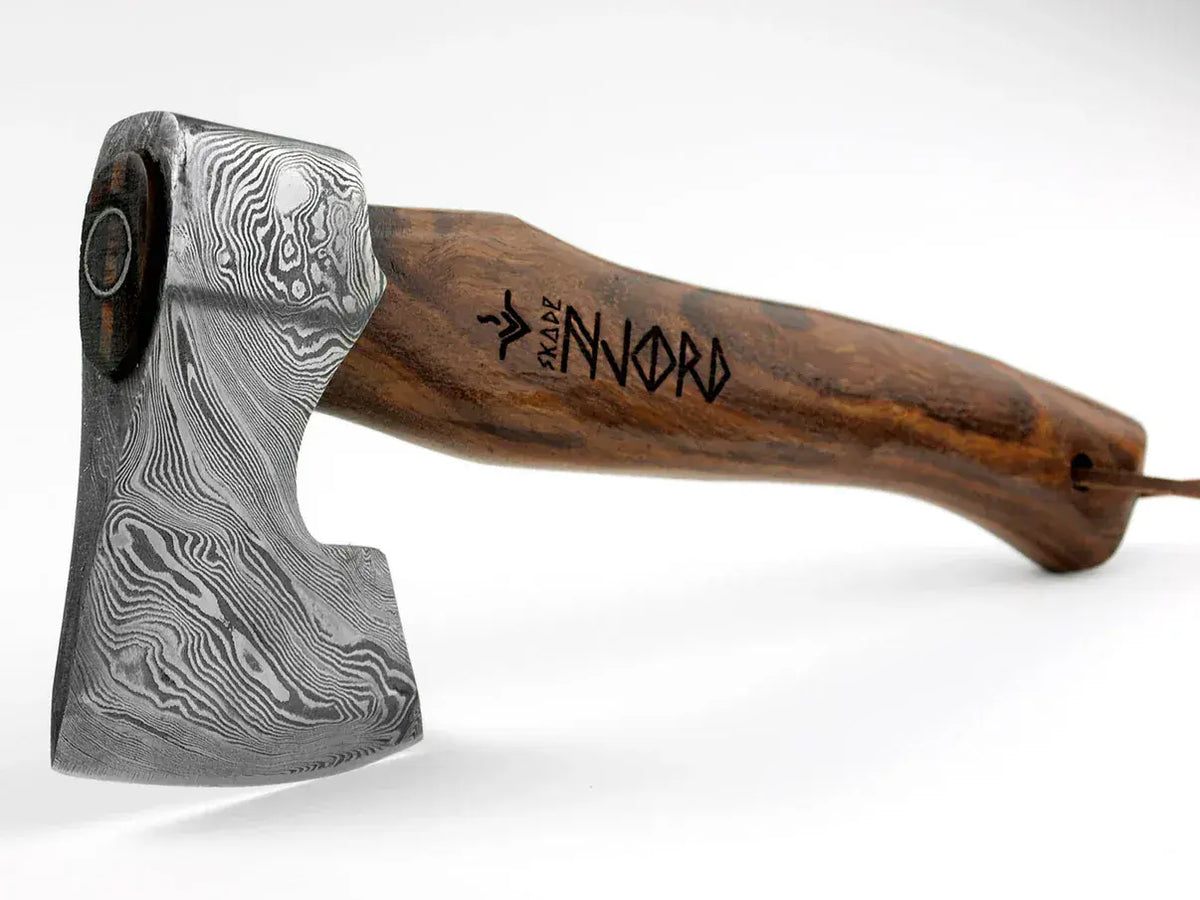 Njord Skade Damascus Compact Axe – Preppers Shop UK