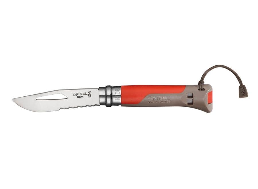 Opinel N°08 Outdoor Knife - Red | Preppers Shop UK