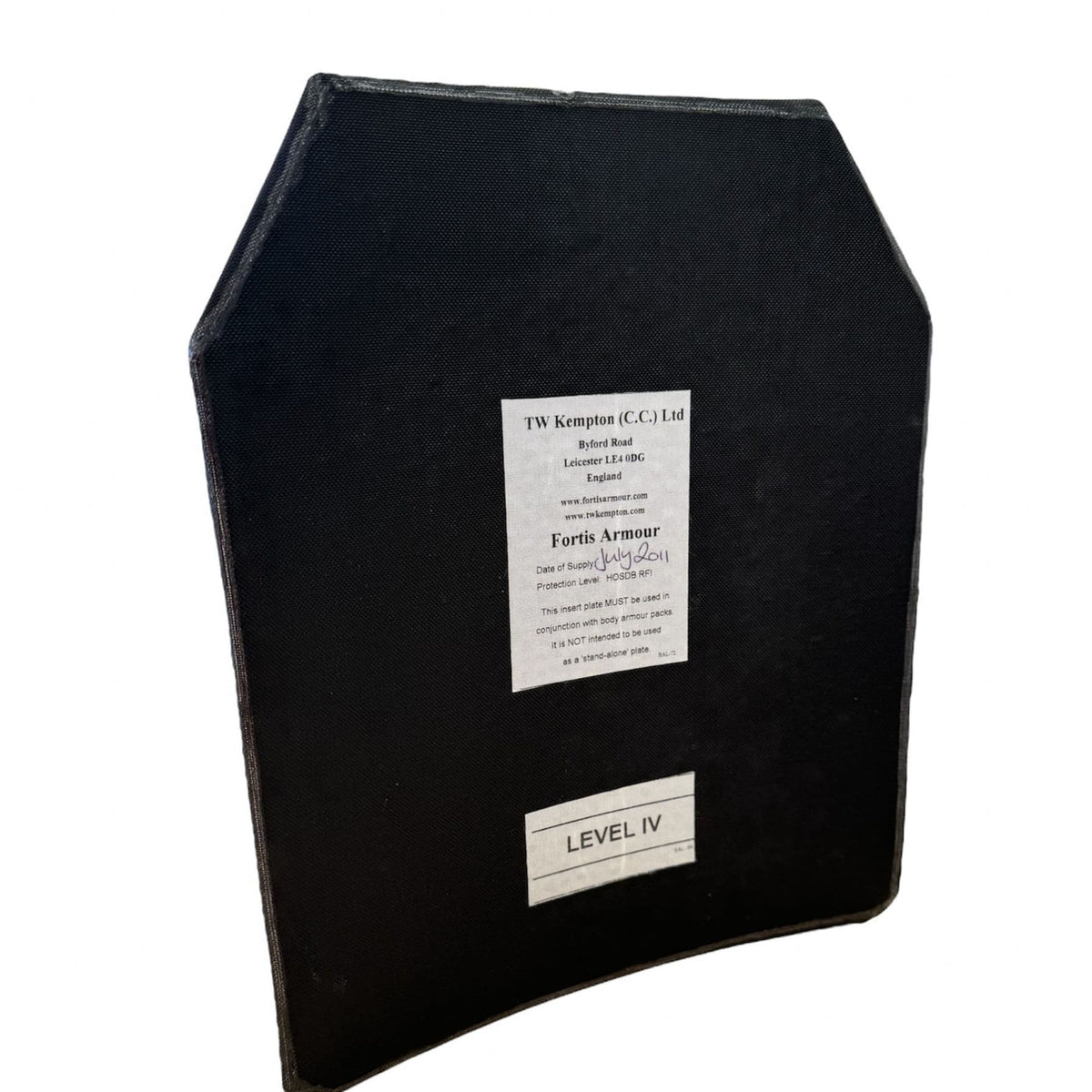 Police / Special Forces Level 4 Ballistic Bullet Proof Body Armour Pla ...