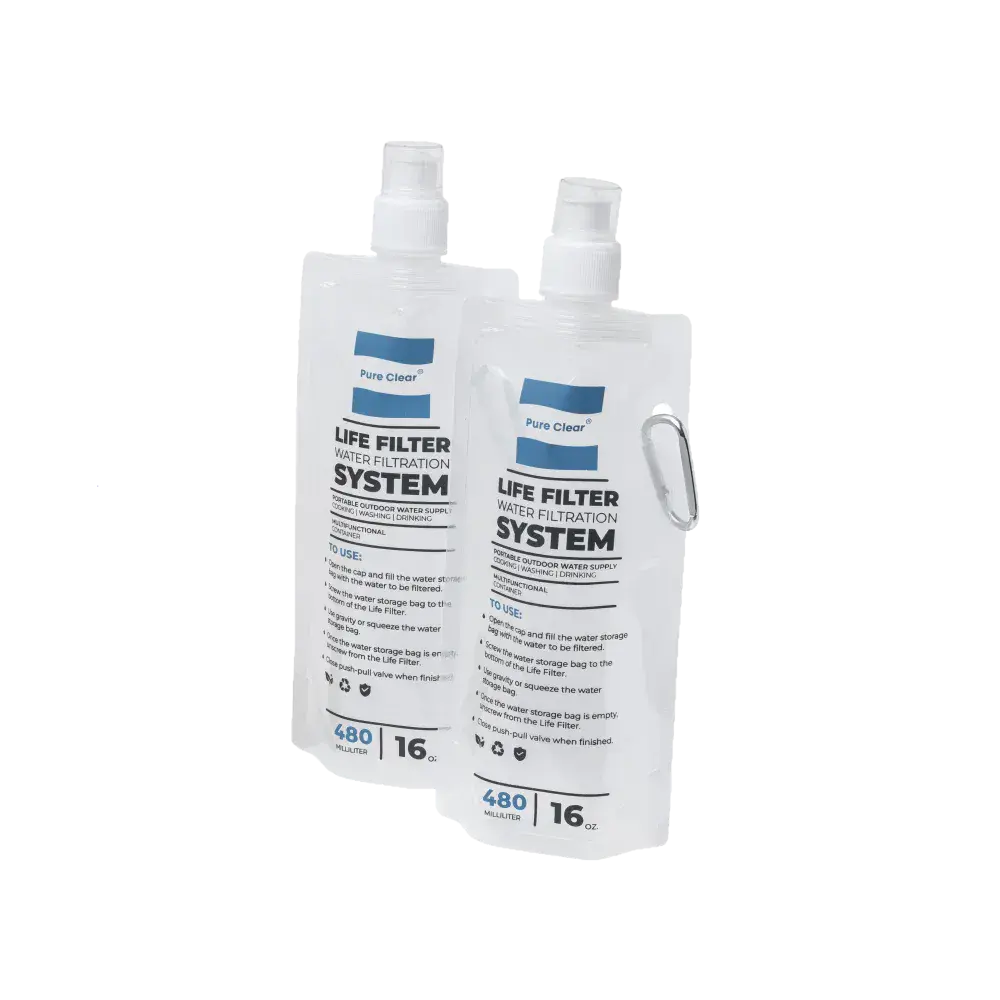 Pure Clear Life Filter Water Pouches 16oz x 2 – Preppers Shop UK